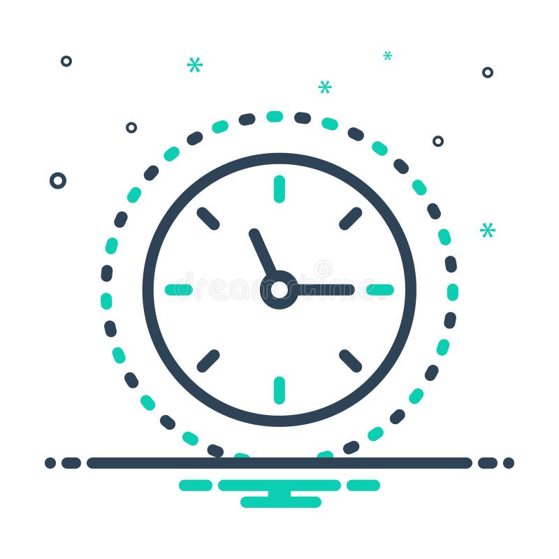 Mix Icon for Around the Clock, Time is Running Stock Vector ...