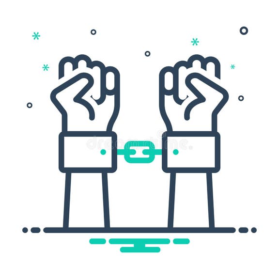 Mix Icon for Arrest, Apprehend and Prison Stock Vector - Illustration ...