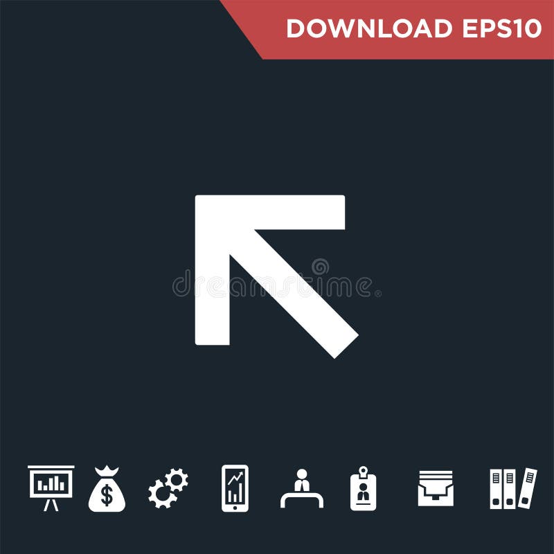 Arrows Icon Modern, Simple Flat Stock Illustration - Illustration of ...