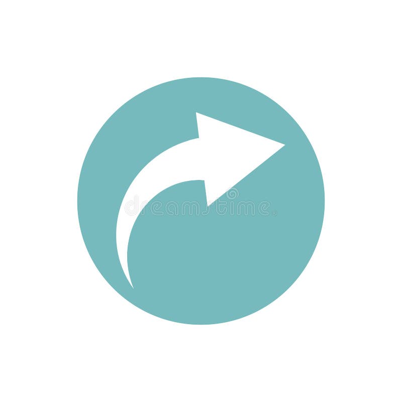 Icon of Arrow Indicate Direction in Color Circle Stock Vector ...