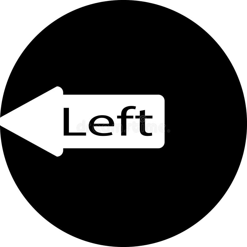 Icon Arrow Pointer To the Left. Flat Image Stock Illustration ...