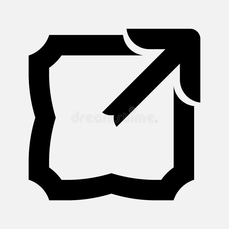Icon Arrow To Expand the Image, Full Screen Stock Illustration ...