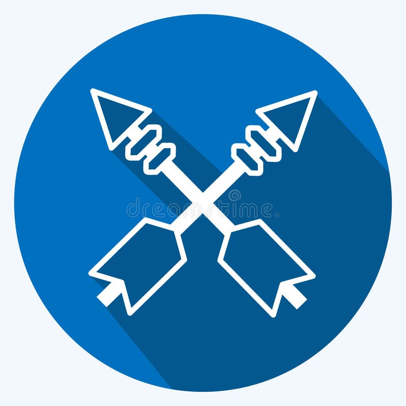 Icon Arrows. Suitable for Wild West Symbol. Long Shadow Style. Simple ...
