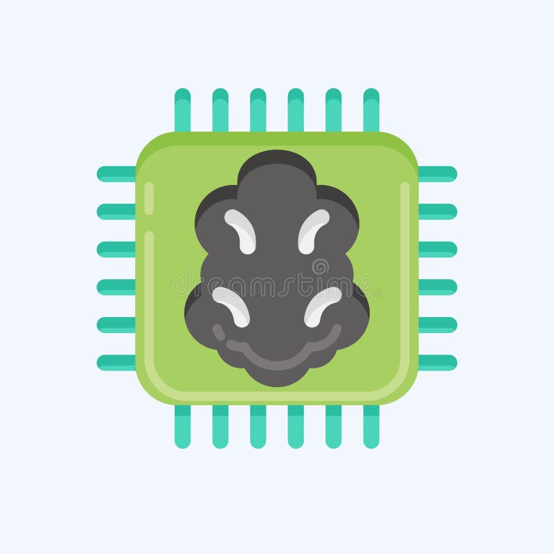 Icon Artificial Intelligence. Related To Machine Learning Symbol. Flat ...