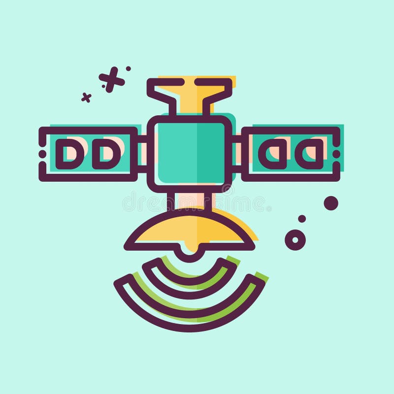 Icon Artificial Satellite. Related To Satellite Symbol. MBE Style ...