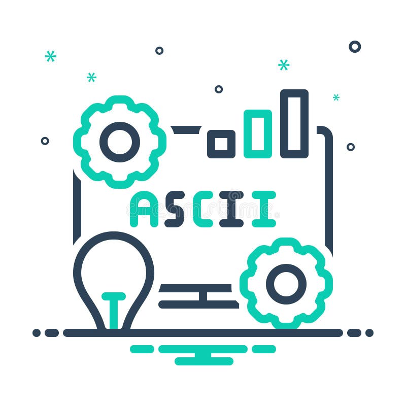 Mix Icon for Ascii, Standard and Strategy Stock Illustration ...
