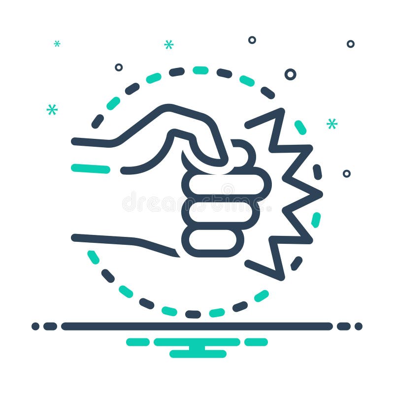 Mix Icon for Assault, Clout and Fisticuff Stock Illustration ...