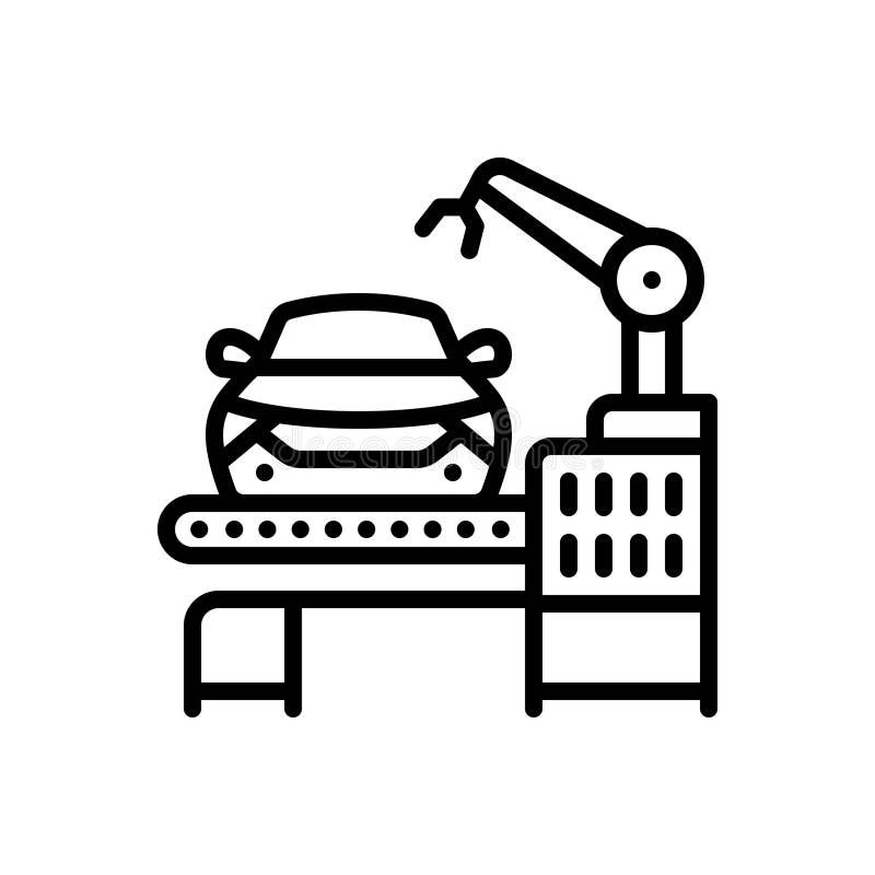 With Box Assembly Automation Machine the Cartoon Shape Stock Vector ...