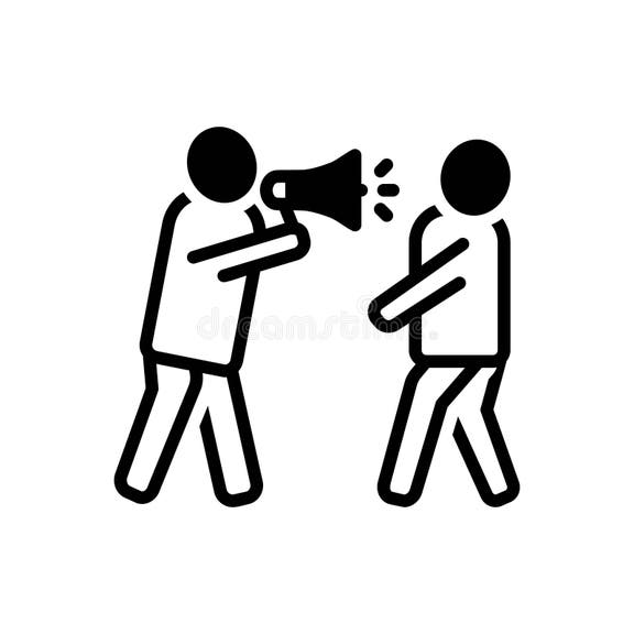 Black Solid Icon for Assert, Say and Insistspeaker Stock Vector ...