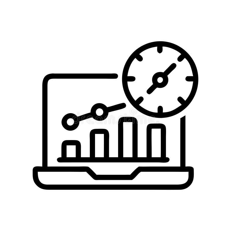 Icon for Assessing Productivity Metrics Standards Stock Vector ...