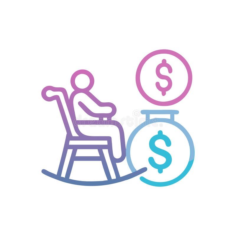 Icon for Assessing Retirement Fund Performance Stock Vector ...