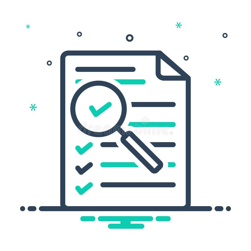 Mix Icon for Assessment, Document and Evaluation Stock Illustration ...