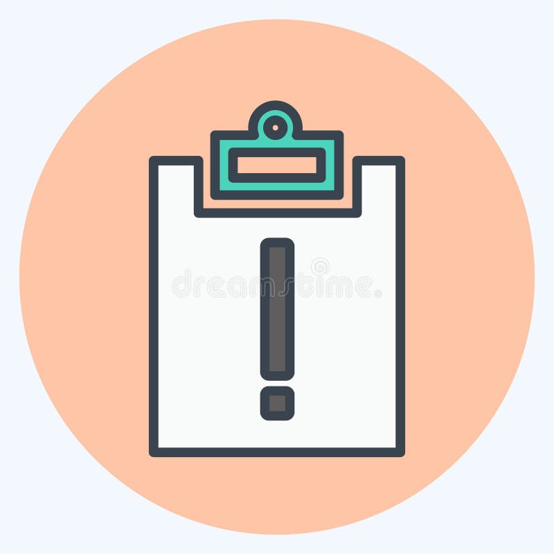 Icon Assignment Late. Suitable for Infographics Symbol. Color Mate ...