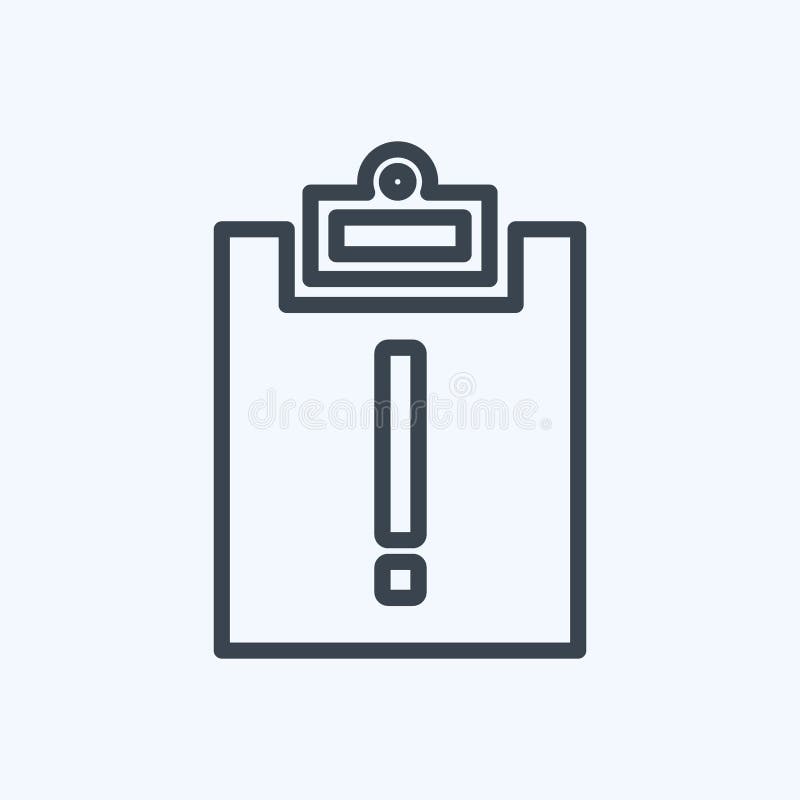 Icon Assignment Late. Suitable for Infographics Symbol. Line Style ...