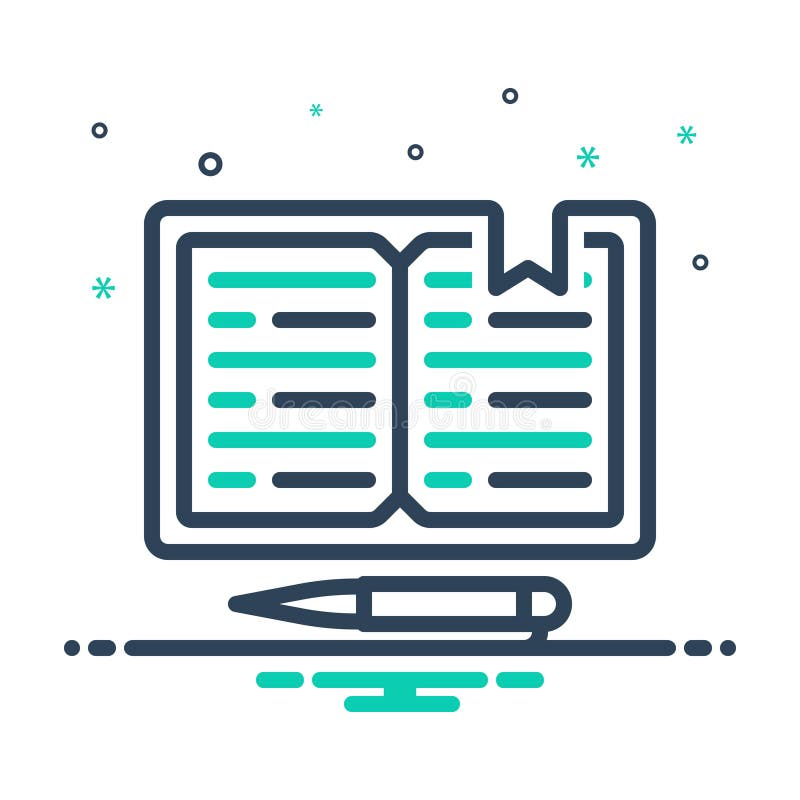 Mix Icon for Assignment, Task and Article Stock Vector - Illustration ...