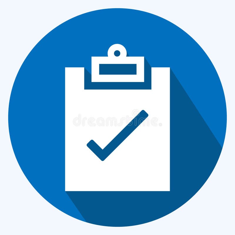 Icon Assignment Turned. Suitable for Infographics Symbol. Long Shadow ...