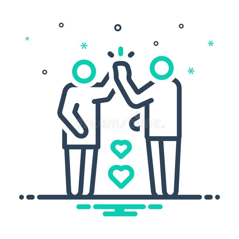 Mix Icon for Associated, Related and People Stock Illustration ...