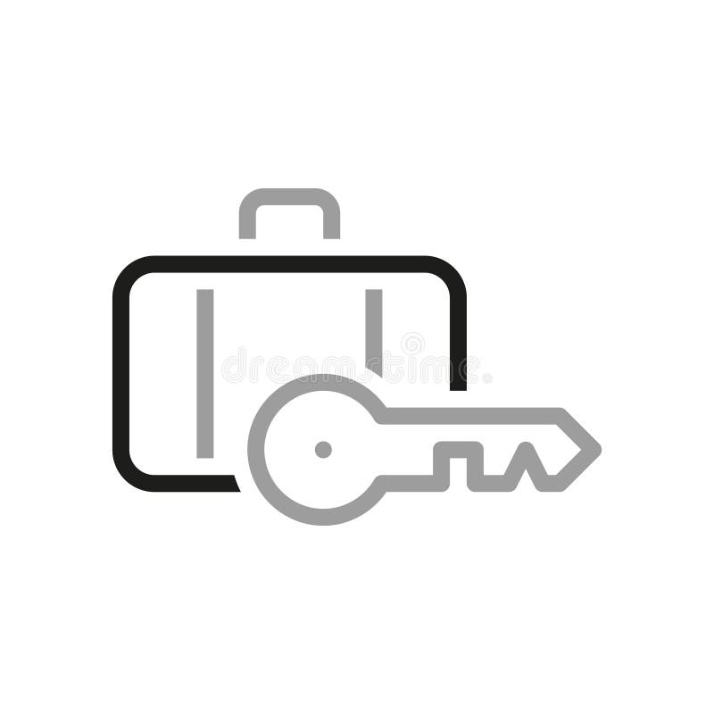 Icon Associated with Wealth. Key Bag Icon. Vector Illustration Stock ...