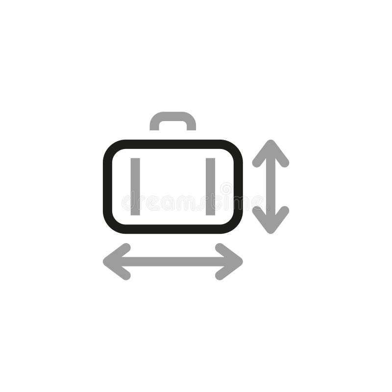 Icon Associated with Wealth. Icon of Luggage Size for Transportation ...