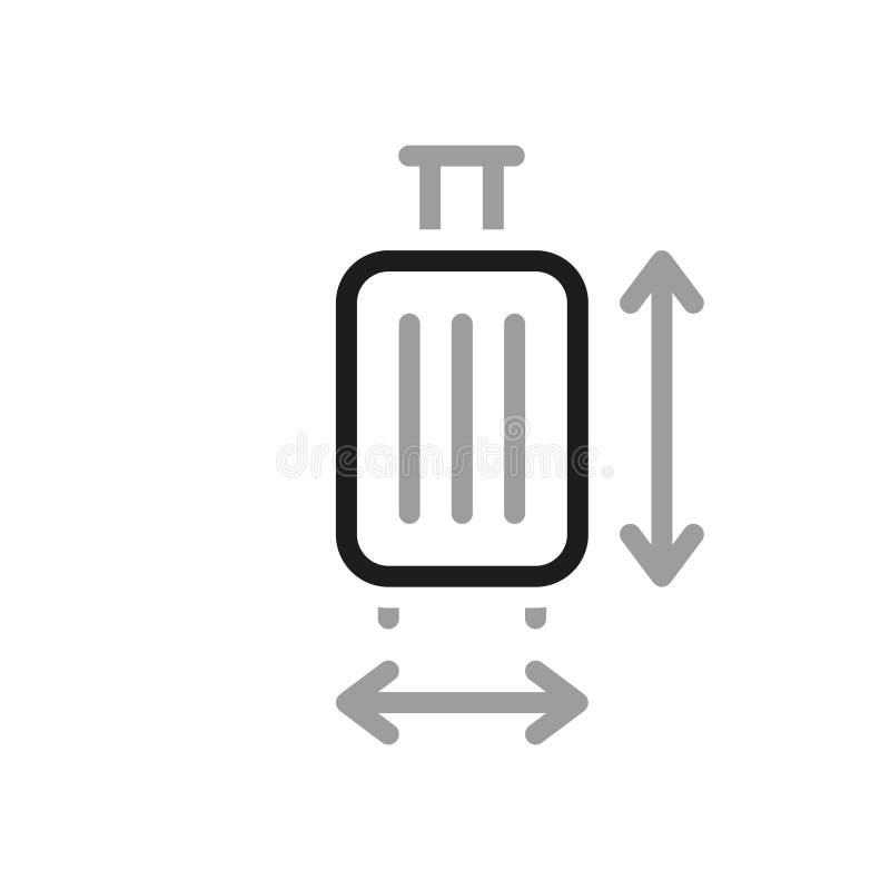 Icon Associated with Wealth. Icon of Luggage Size for Transportation ...
