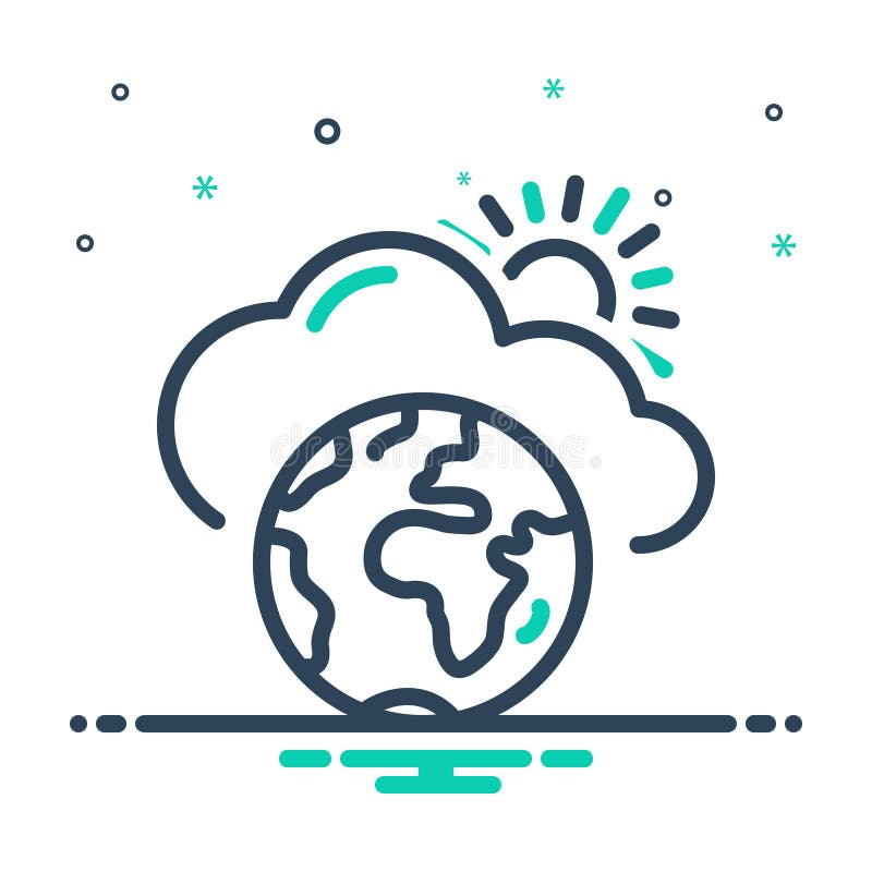 Mix Icon for Atmosphere, Environment and Condition Stock Illustration ...