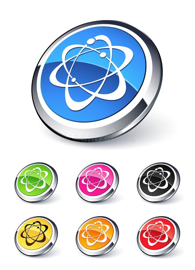 Atom icon stock vector. Illustration of atom, clip, particles - 18397600