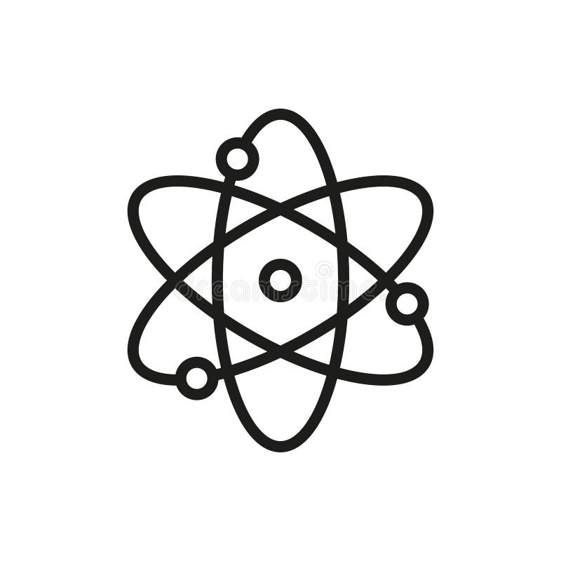 The Icon of the Atom. Simple Linear Vector Illustration Stock Vector ...