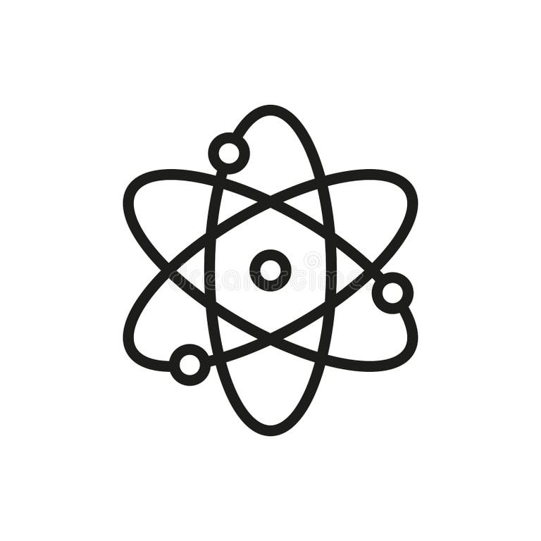 The Icon of the Atom. Simple Linear Vector Illustration Stock Vector ...