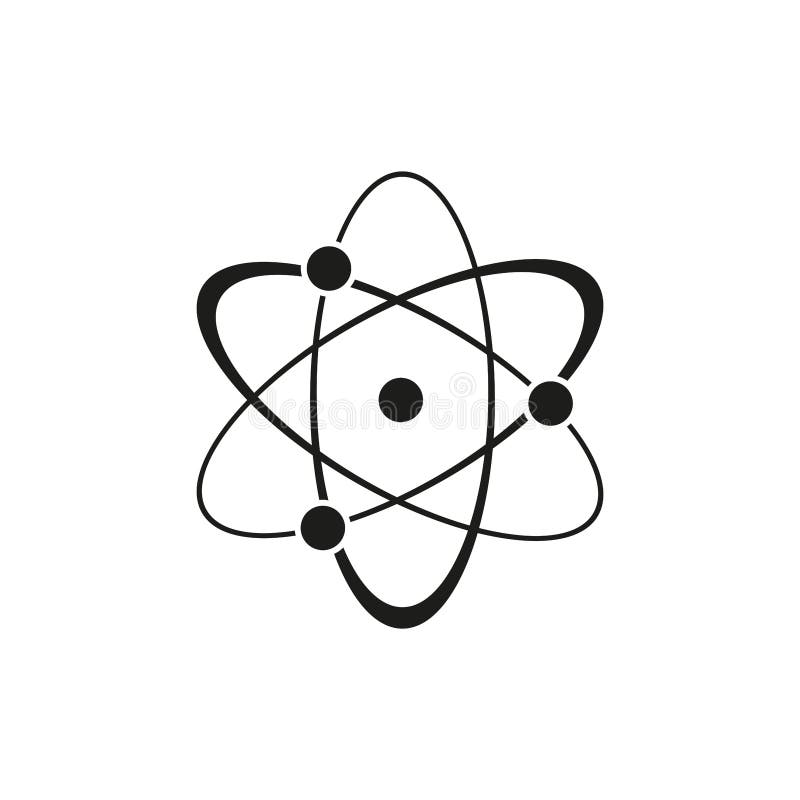 The Icon of the Atom. Simple Vector Illustration on a White Background ...