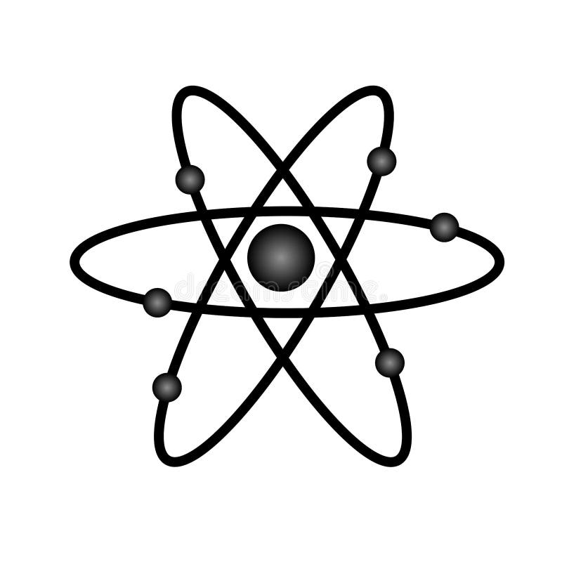 Icon of Atom on a White Background Stock Illustration - Illustration of ...
