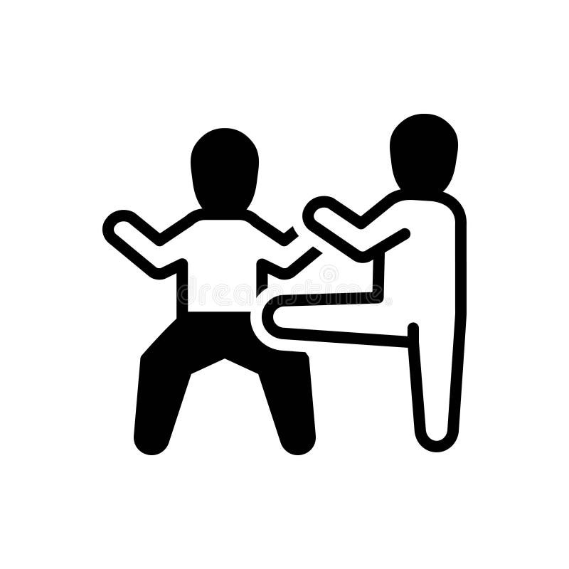 Black Solid Icon for Attacks, Invasion and Aggression Stock Vector ...