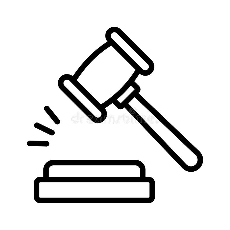 An Icon of Auction Law in Modern Design Style, Ready To Use Vector ...