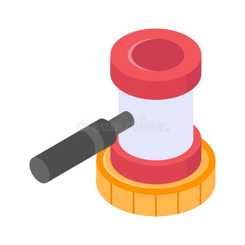 An Icon of Auction Law in Modern Design Style, Ready To Use Vector ...