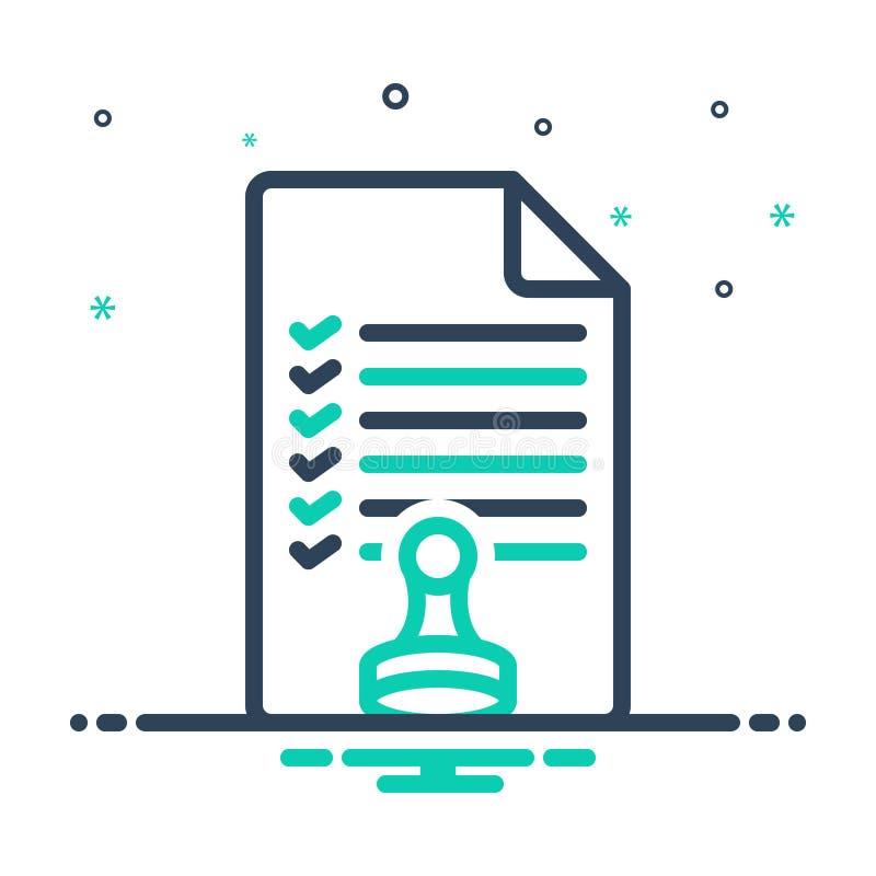 Mix Icon for Authorization, Authority and Permit Stock Vector ...