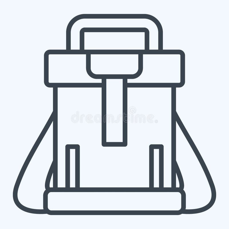 Icon Backpack. Related To Hipster Symbol. Line Style. Simple Design ...