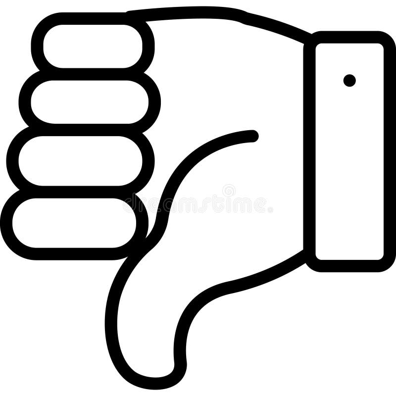 Icon of Bad Reputation Thum Down Thumb Stock Illustration ...