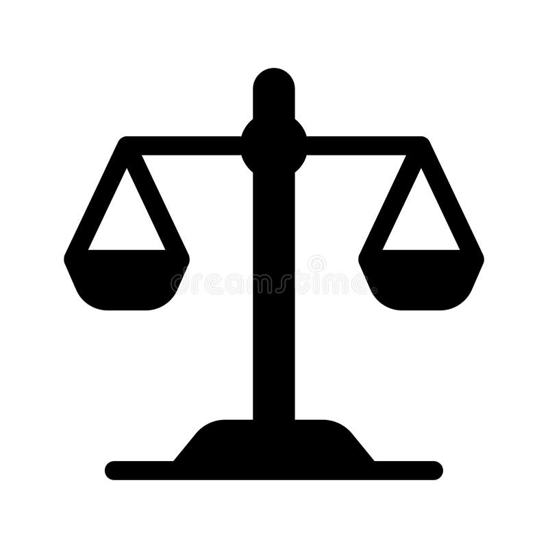 Icon of Balanced Scales Symbolizing Law, Justice, and Fairness Stock ...