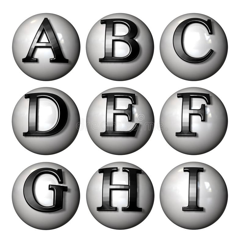 Icon Ball Letters stock illustration. Illustration of round - 3678386