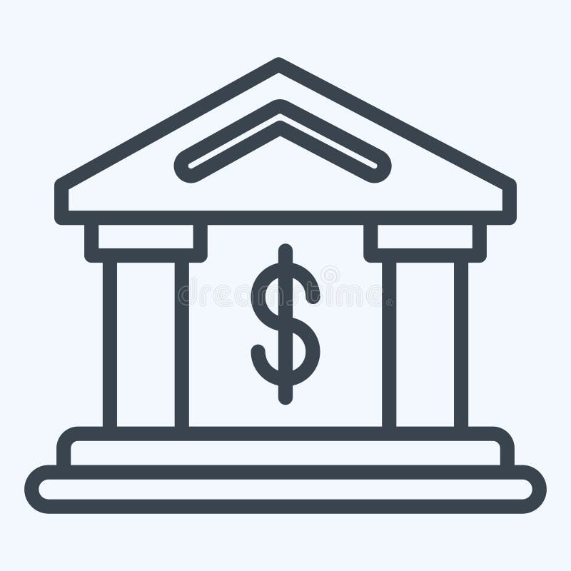 Icon Bank. Suitable for Education Symbol. Line Style. Simple Design ...