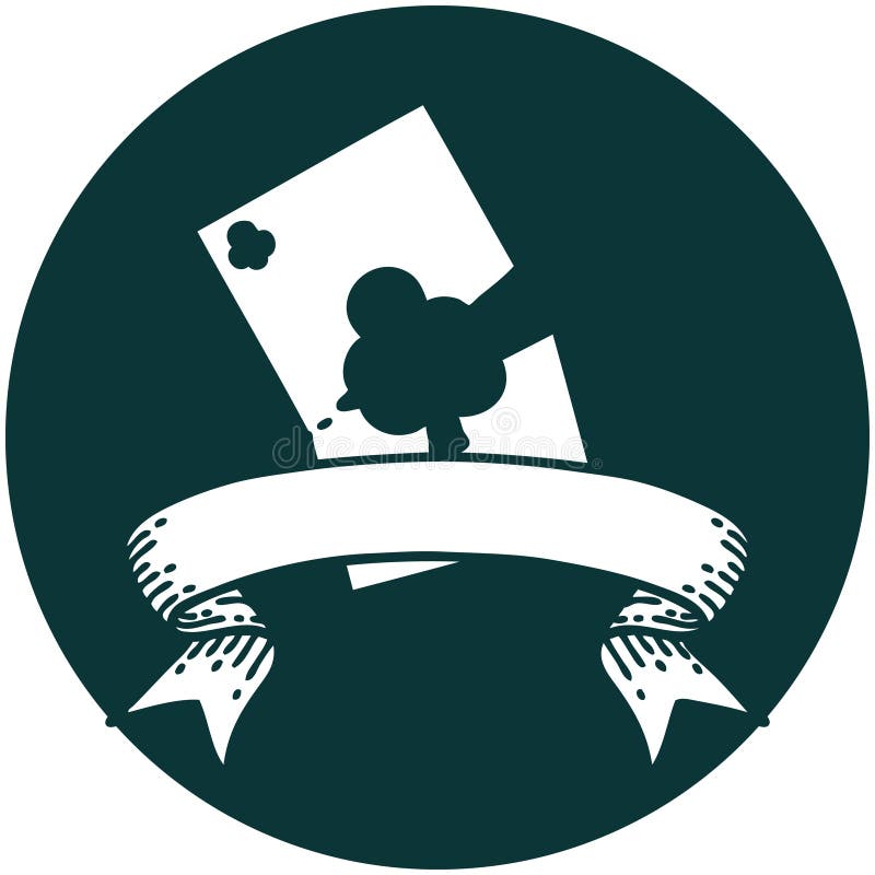 Icon with Banner of a Torn Card Stock Vector - Illustration of banner ...