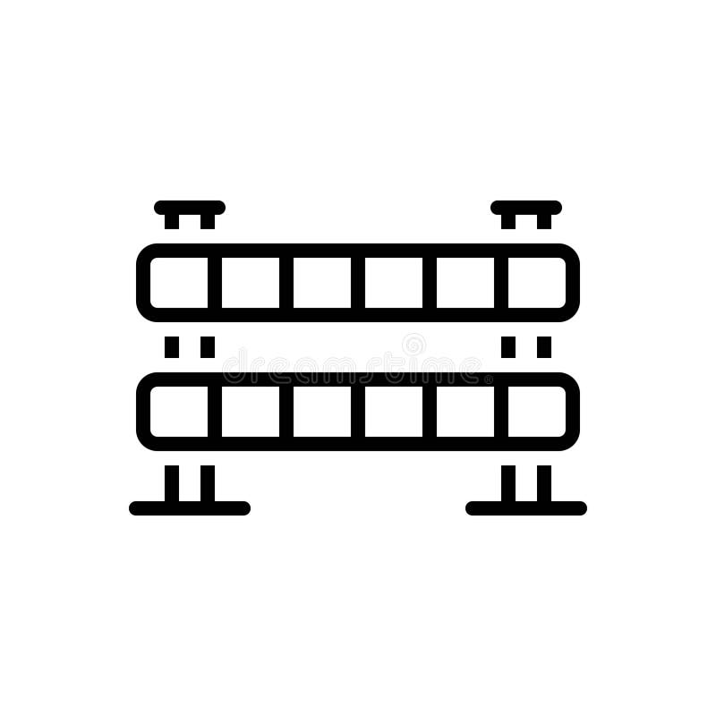 Black Line Icon for Barrier, Safety and Boundary Stock Vector ...