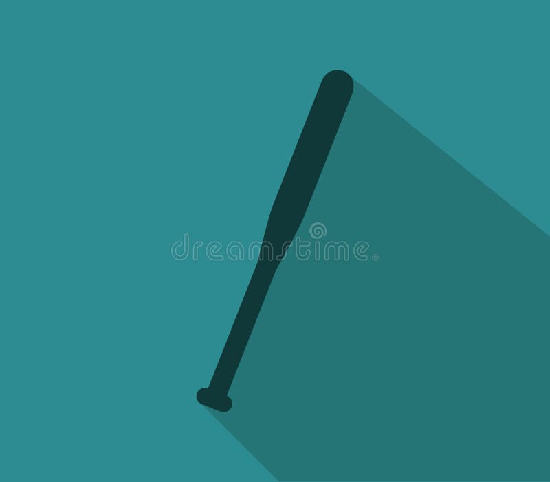 Icon Baseball Bat Illustrated Stock Illustration - Illustration of club ...