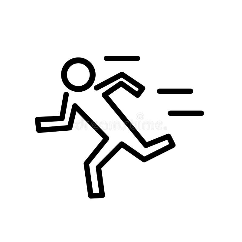 This Icon Based on the Run People. Stock Illustration - Illustration of ...