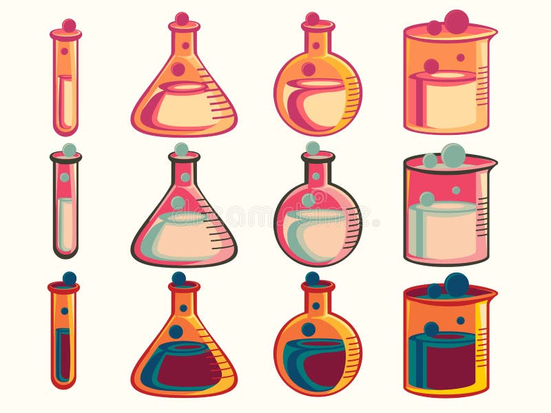 Icon beaker stock vector. Illustration of equipment, drug - 68358542