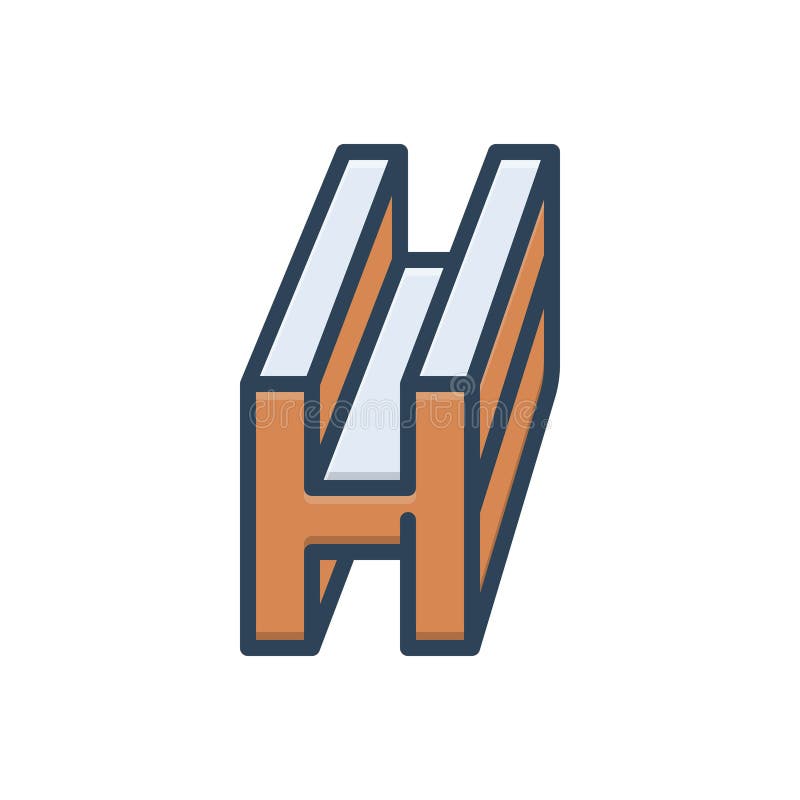 Color Illustration Icon for Beam, Construction and Metal Stock ...