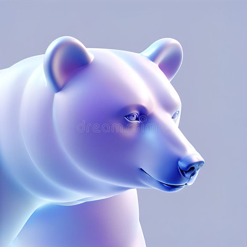 Icon of Bear, Glossy Glass Style Stock Illustration - Illustration of ...