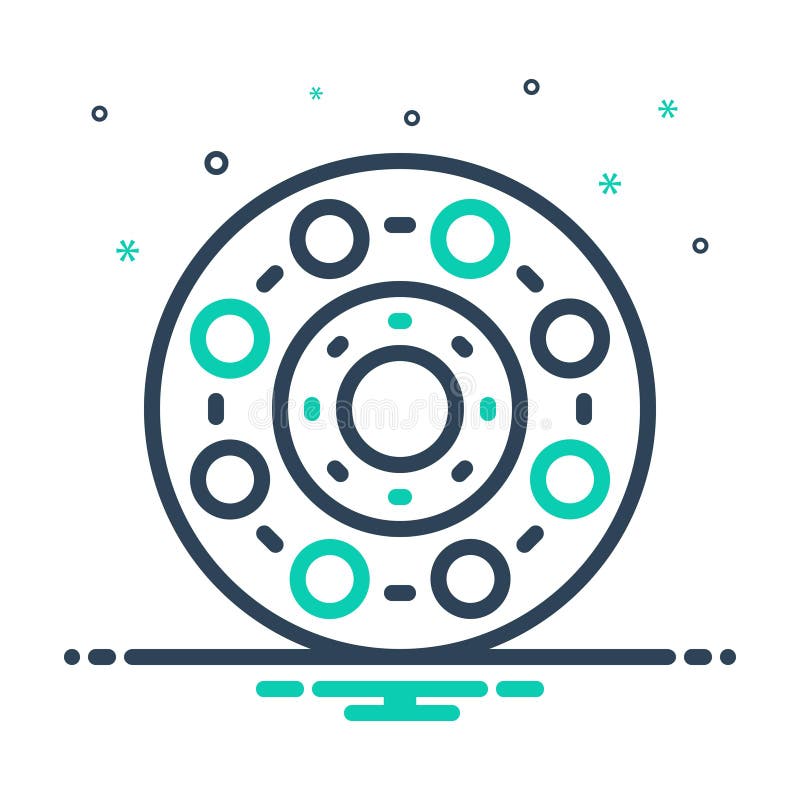 Mix Icon for Bearing, Ball and Wheel Stock Illustration - Illustration ...