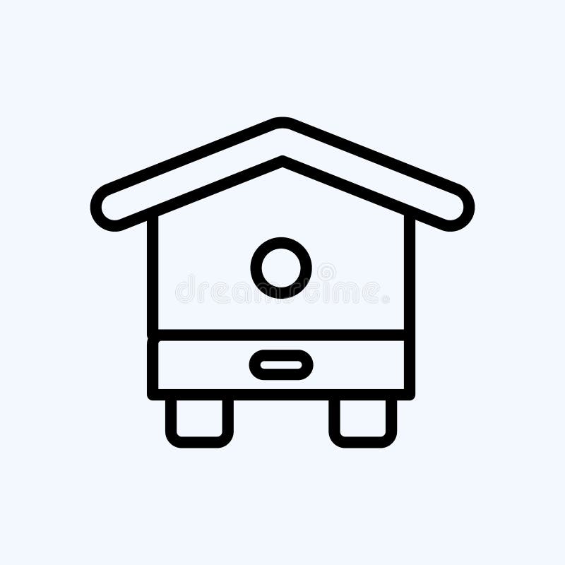 Icon Beehive. Suitable for Bee Farm. Line Style. Simple Design Editable ...