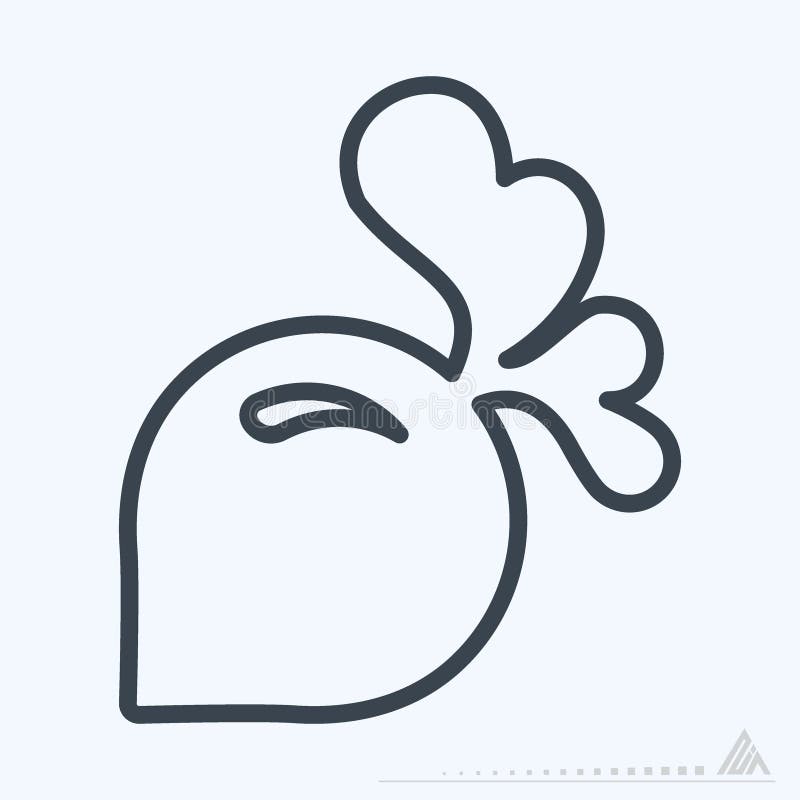 Icon Beetroot - Line Style stock vector. Illustration of logo - 231663185