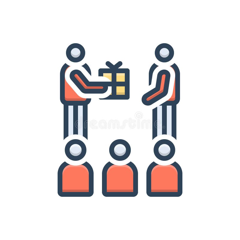 Color Illustration Icon for Behalf, Favor and Side Stock Vector ...